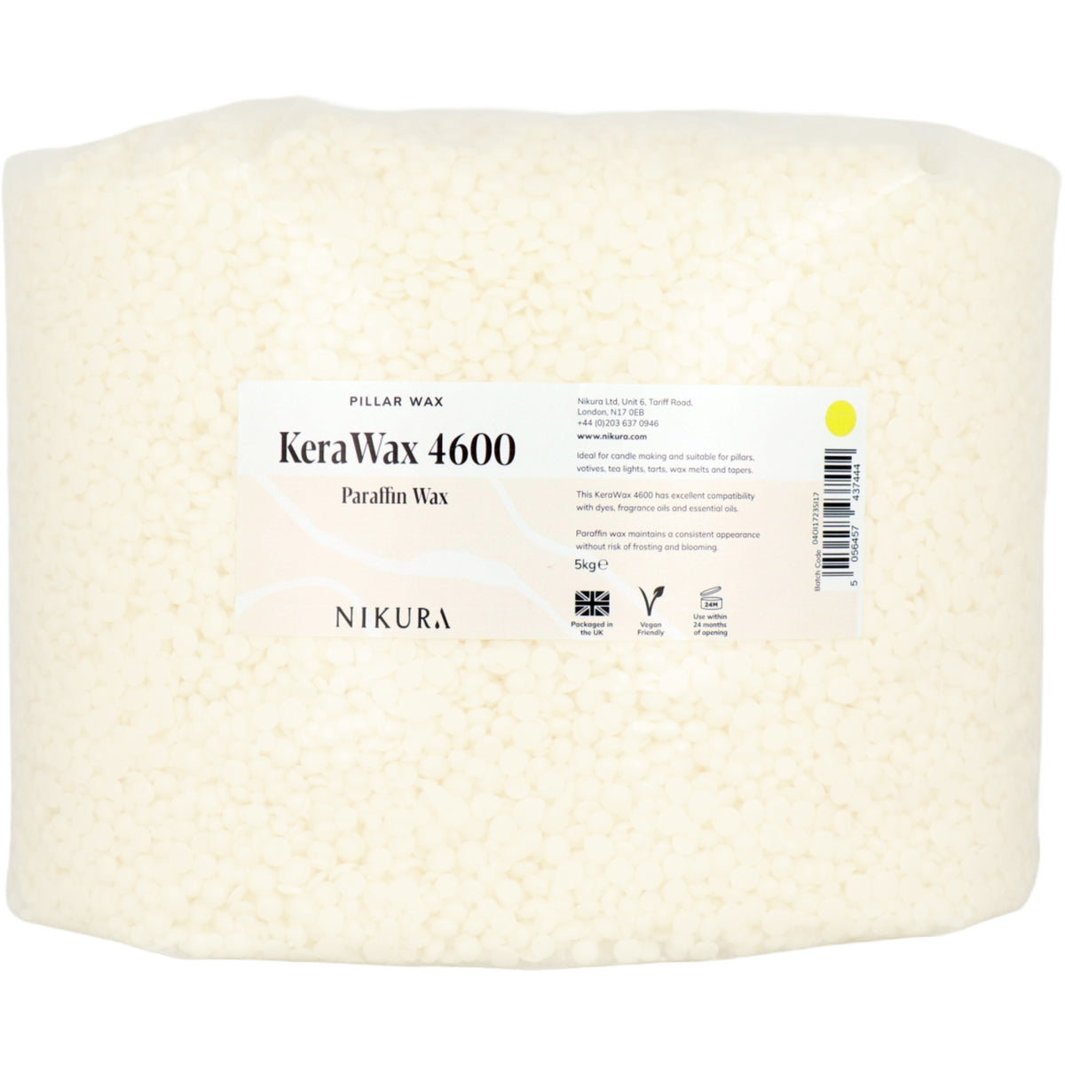 KeraWax Paraffin 4600 | Pillar & Wax Melts | 1kg | Nikura