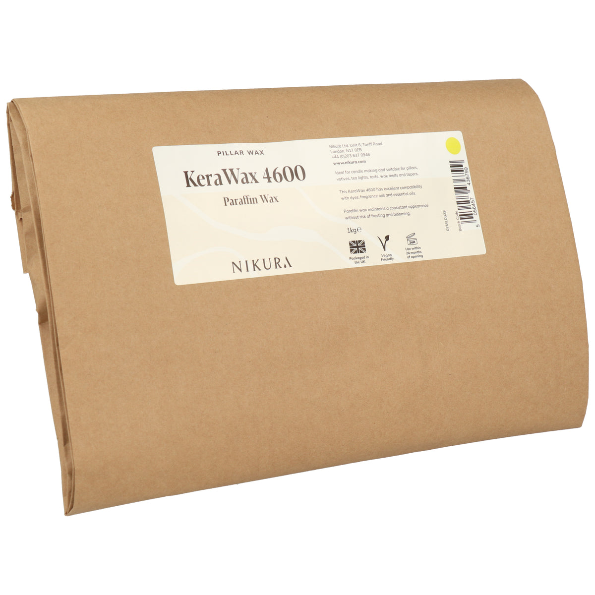 KeraWax Paraffin 4600 | Pillar & Wax Melts | 1kg | Nikura